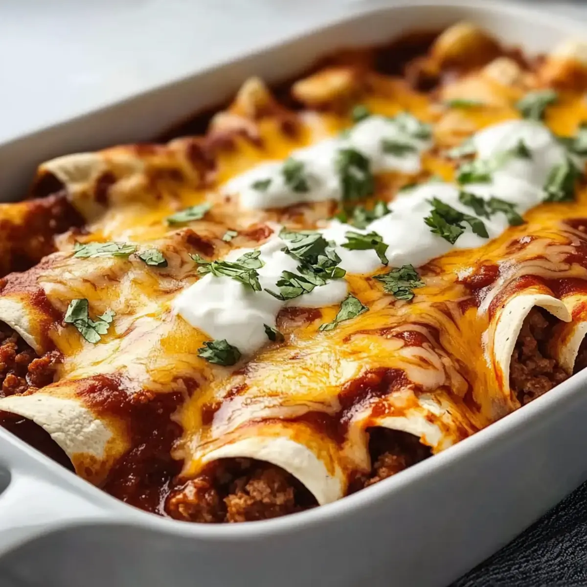 Irresistible Ground Beef Enchiladas for Family Comfort